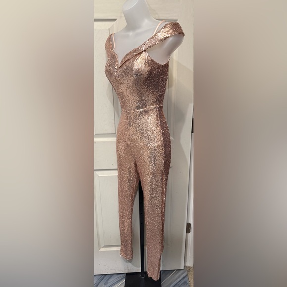 B. Smart | Dresses | Prom B Smart Shimmering Gold Sequence Formal ...